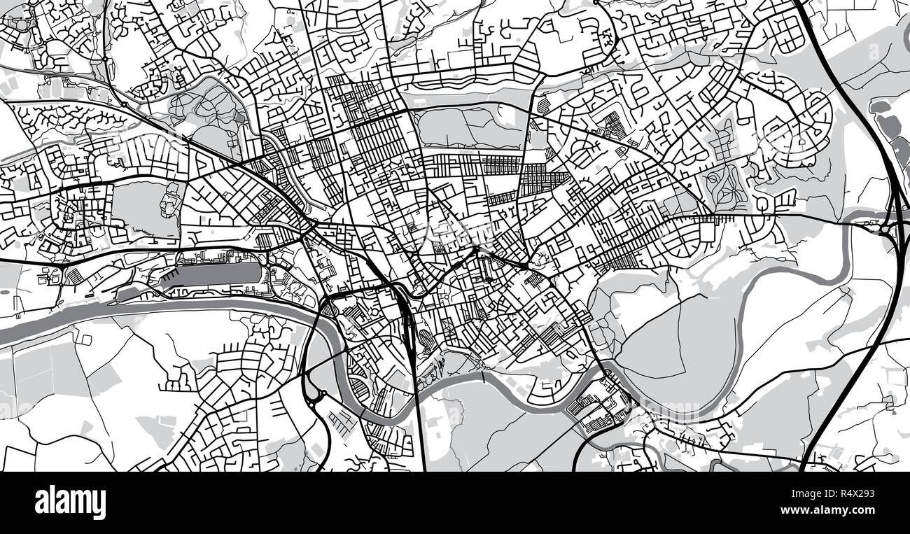Urban vector city map of Preston, England Stock Vector Image & Art - Alamy