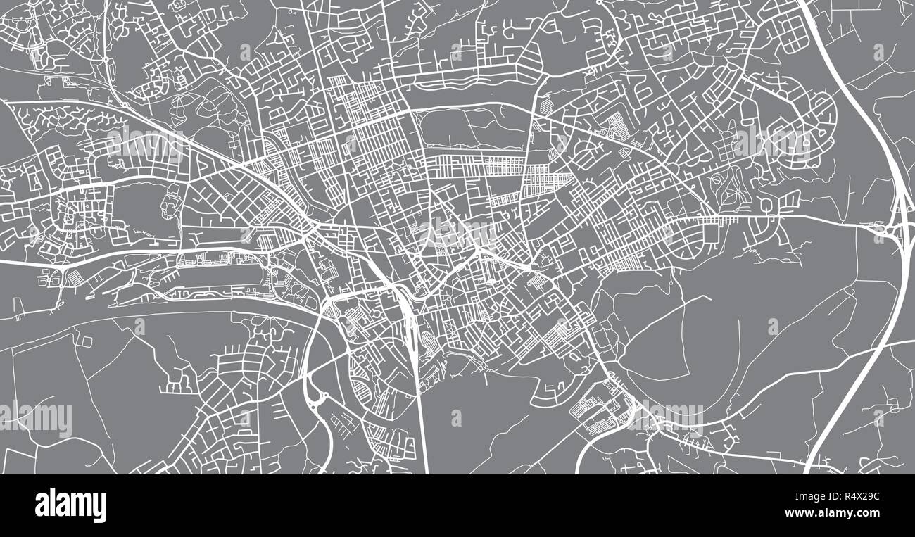 Urban vector city map of Preston, England Stock Vector Image & Art - Alamy