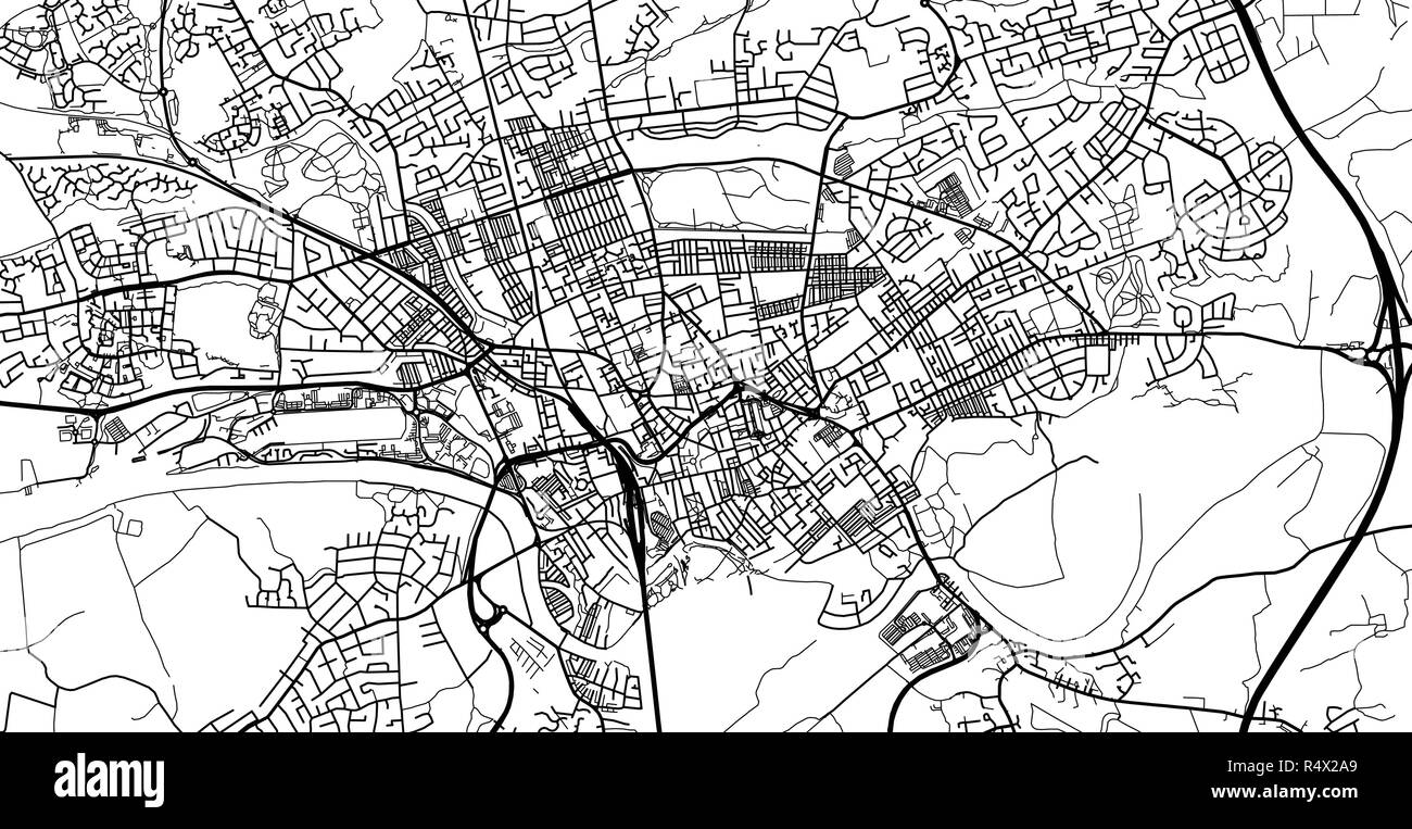 Urban vector city map of Preston, England Stock Vector Image & Art - Alamy