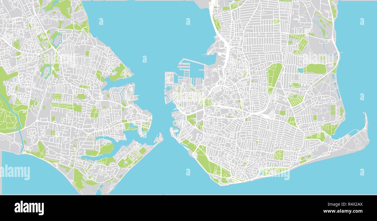 Map of portsmouth england hi-res stock photography and images - Alamy