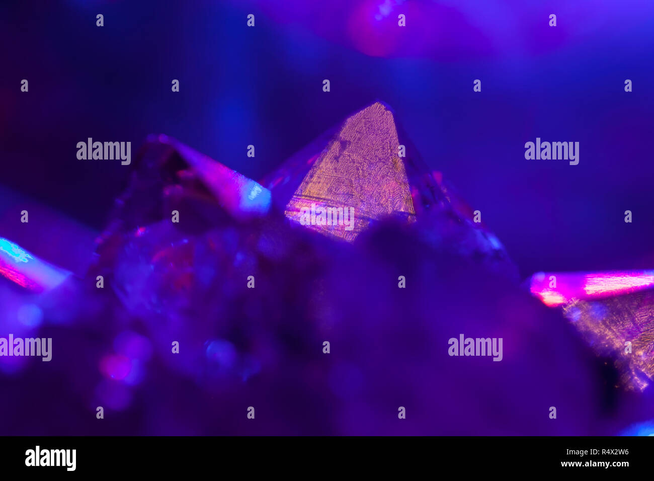 Purple Amethyst crystal specimen shot using beautiful lighting Stock ...