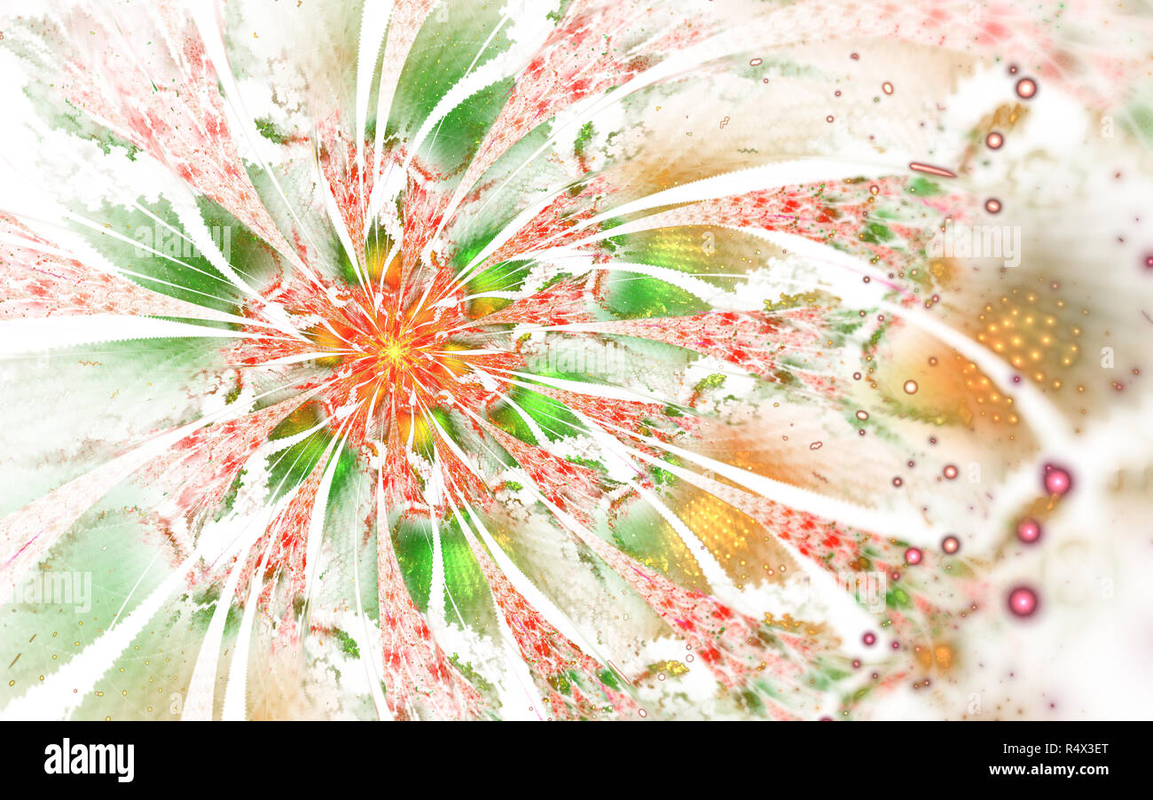 Abstract computer generated fractal flower design. Digital artwork for ...