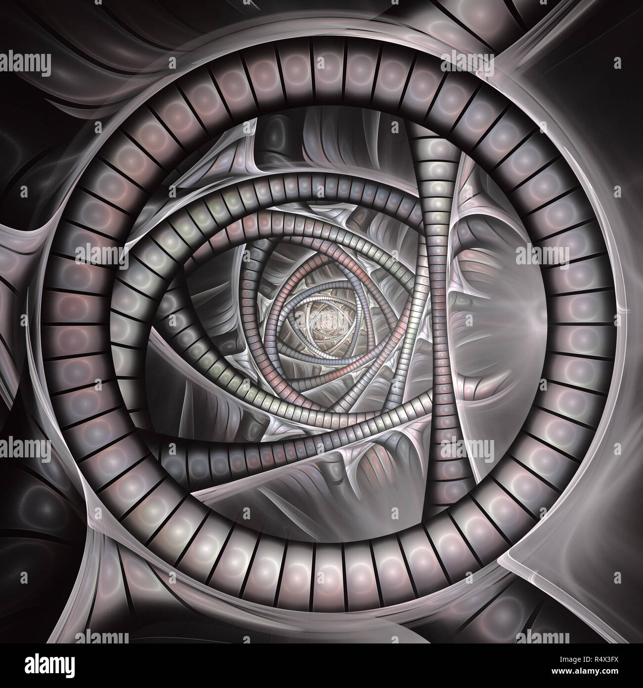 Abstract technology background - Opened portal. Computer-generated ...