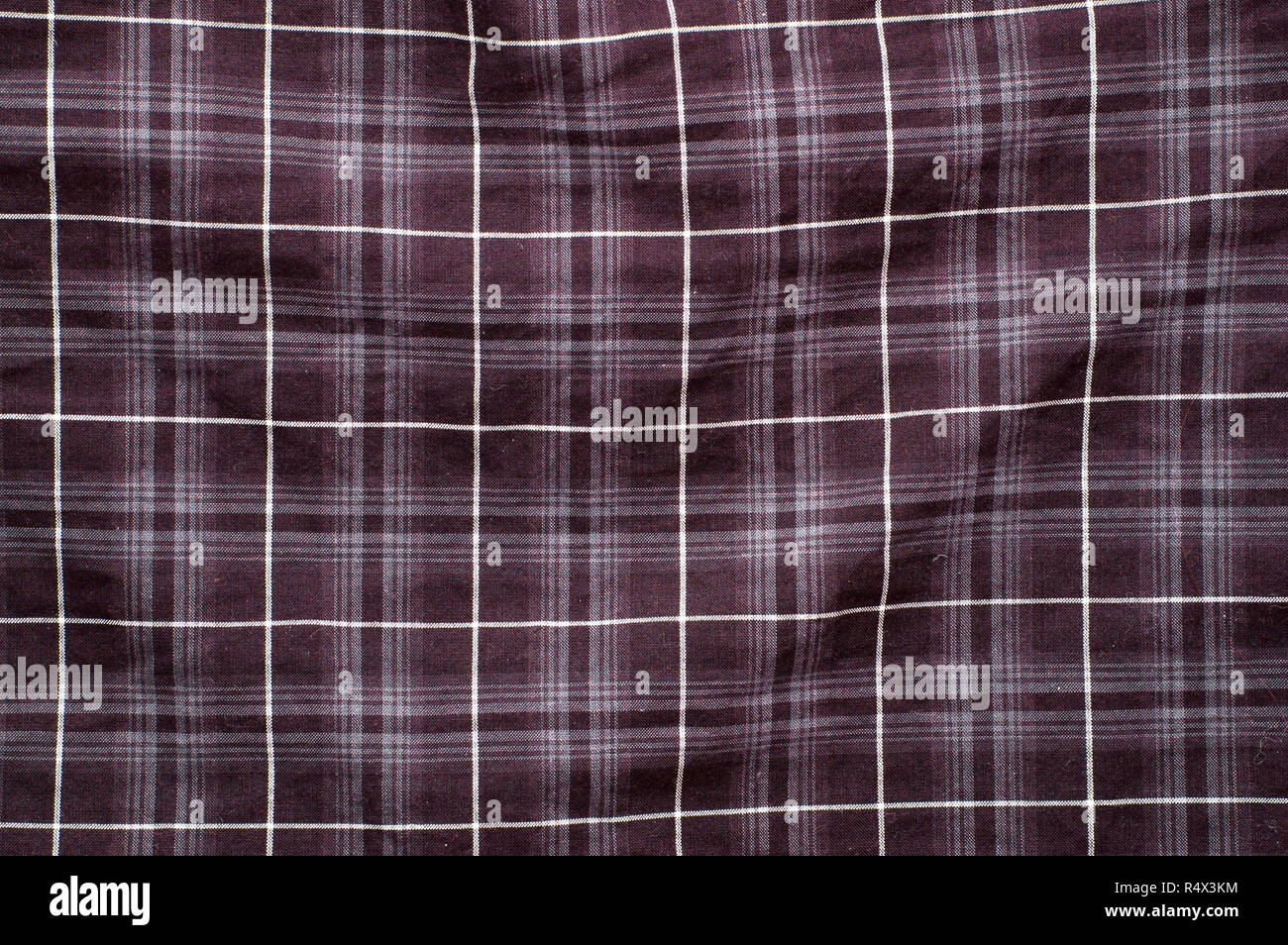 Black textile texture of the checkered shirt useful as background Stock ...
