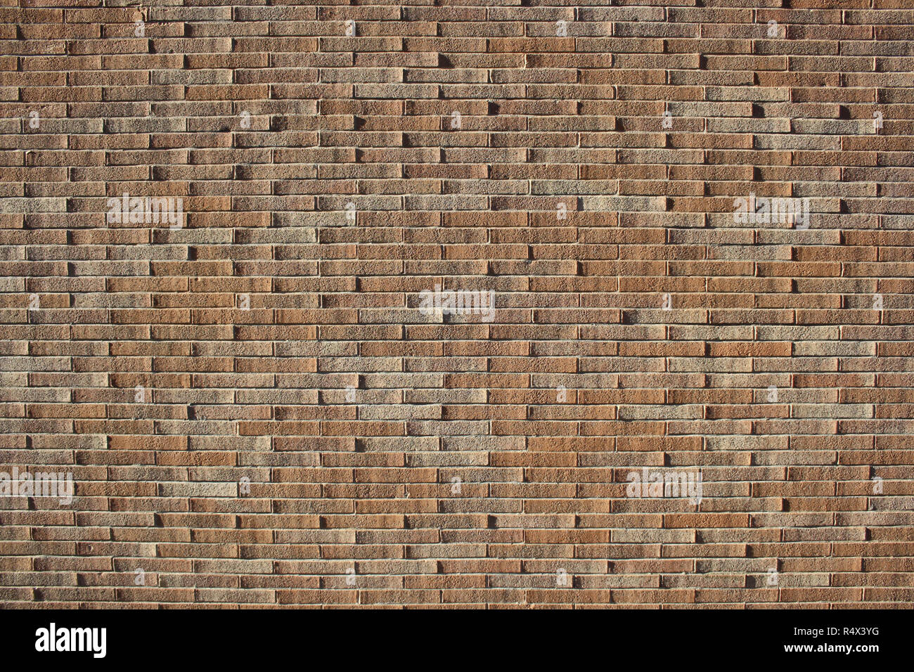 Perfect brick wall with lights and shadows of the setting. A brick wall ...