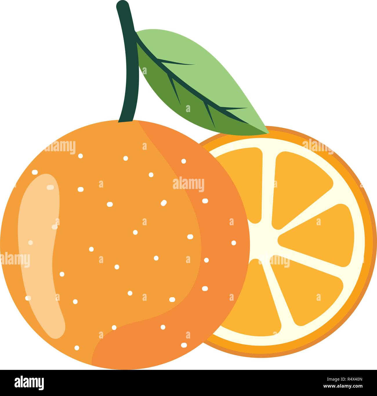 delicious fruit orange cartoon vector illustration graphic design Stock ...