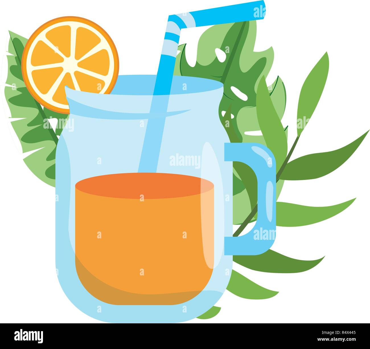 delicious fresh juice glass cartoon vector illustration graphic design ...