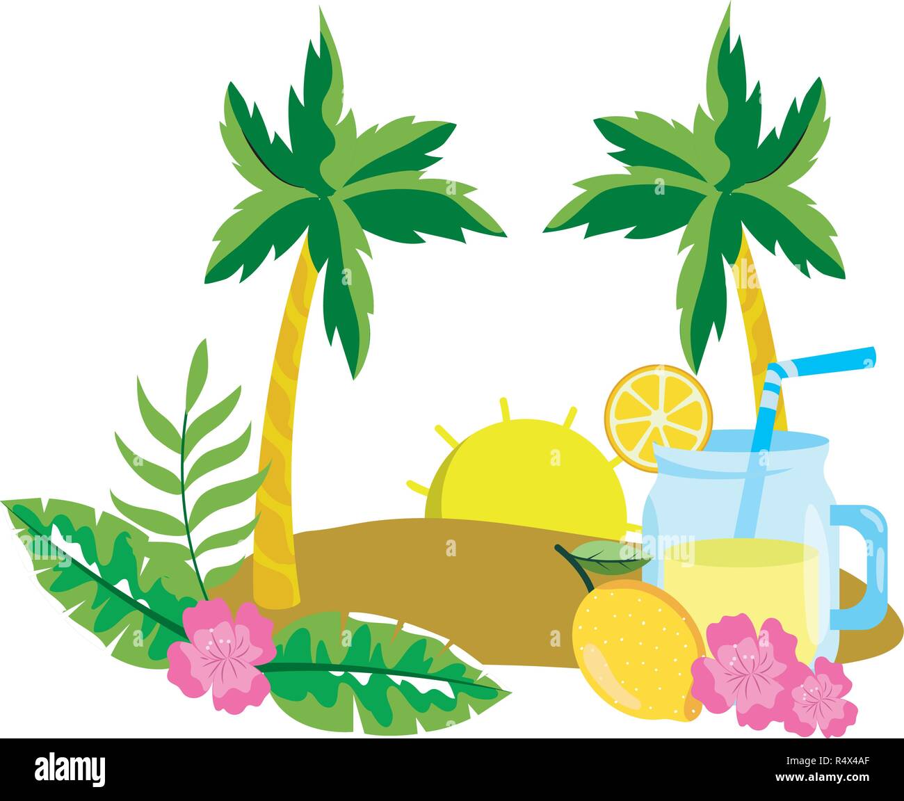 delicious fresh juice glass cartoon vector illustration graphic design ...