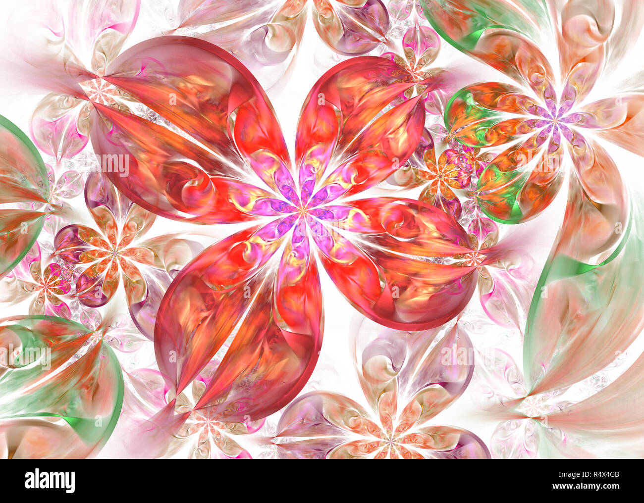 Beautiful multicolored Dynamic and flowing natural forms. Abstract ...