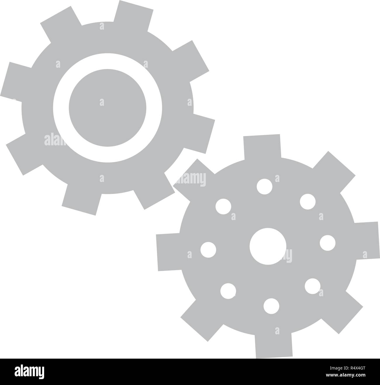 successful business concept element support gears cartoon vector ...