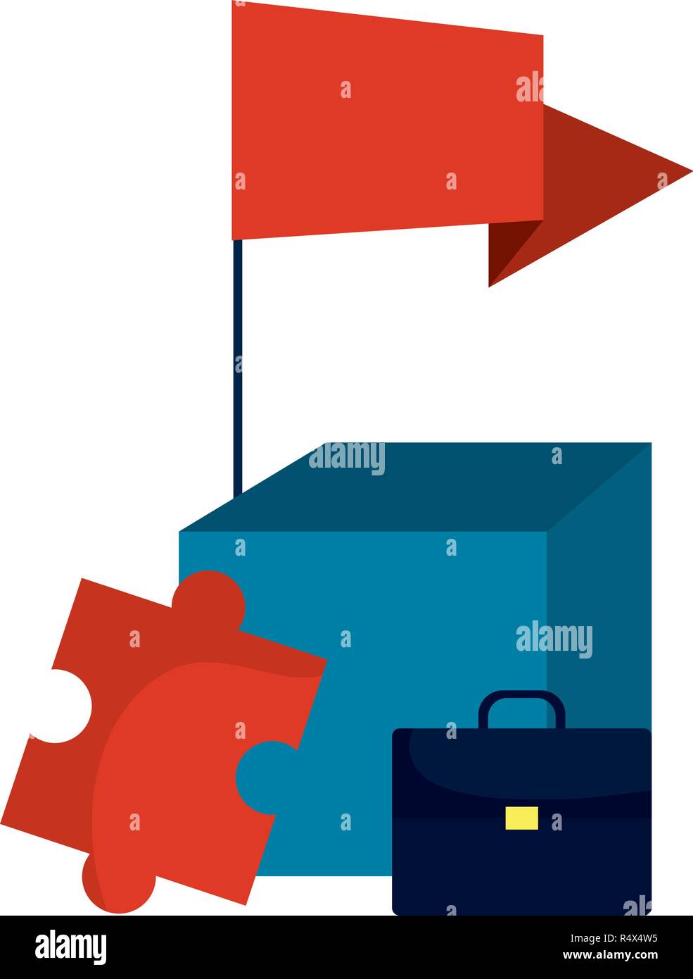 successful business concept elements cartoon vector illustration graphic design Stock Vector ...