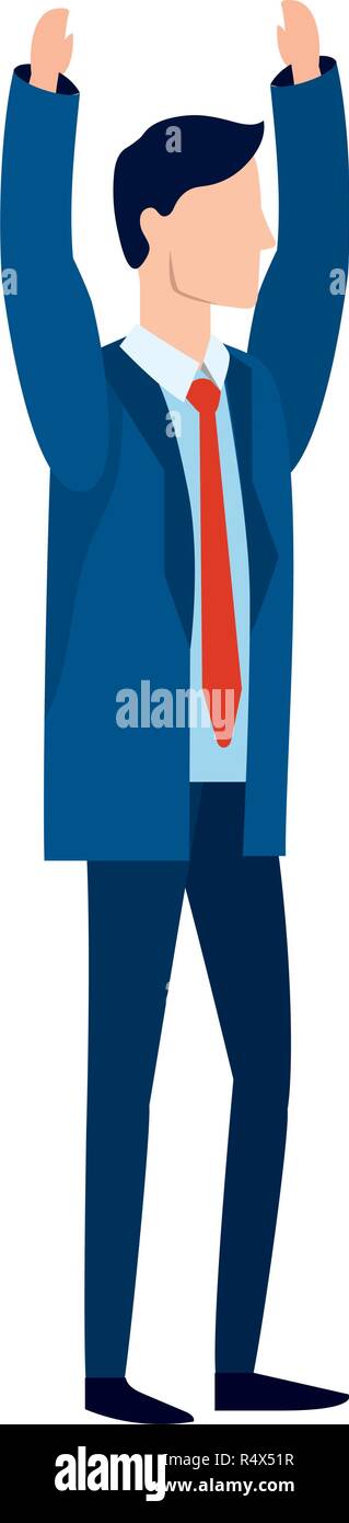 successful businessman avatar cartoon vector illustration graphic ...