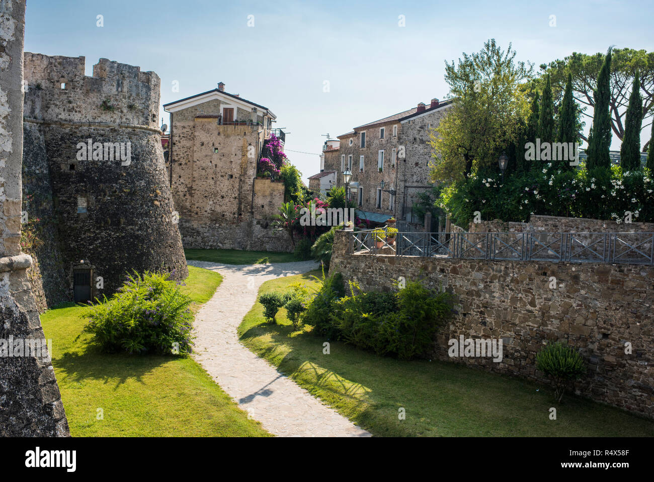 Campania, Agropoli, Cilento Coast, Italy - July 25, 2018: Castello ...