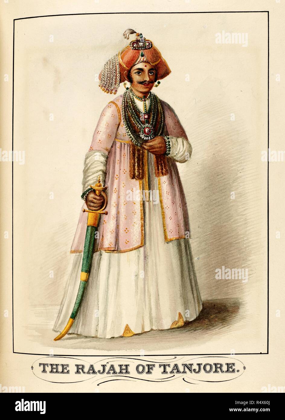 The Rajah of Tanjore. c. 1860. â€˜The Rajah of Tanjoreâ€™. Water-colour ...