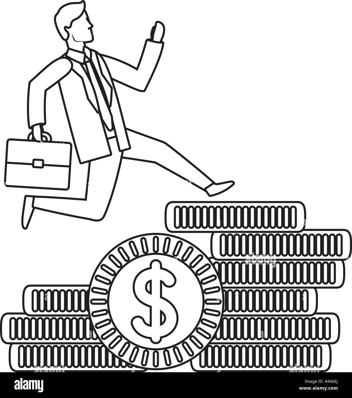 successful businessman avatar cartoon vector illustration graphic ...