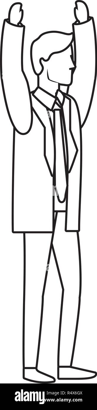 successful businessman avatar cartoon vector illustration graphic ...