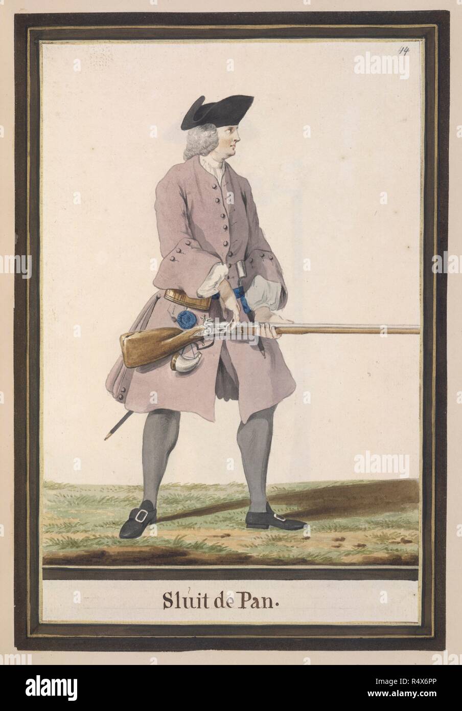 Soldier with musket. Drawings of Dutch Military Costurmes and Musket ...