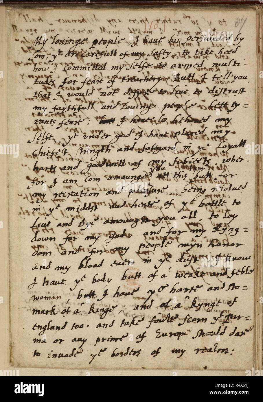 The Tilbury Speech of Queen Elizabeth I. Letters and Papers on State ...