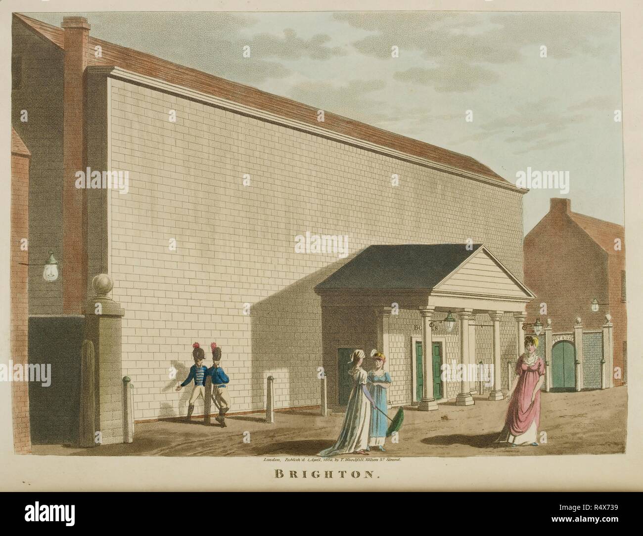 Brighton theatre. The Theatric Tourist. London 1805. Image from The ...