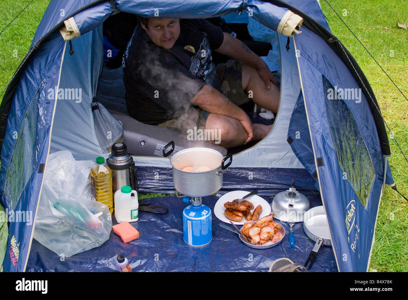 Compact camping biker style hi-res stock photography and images - Alamy