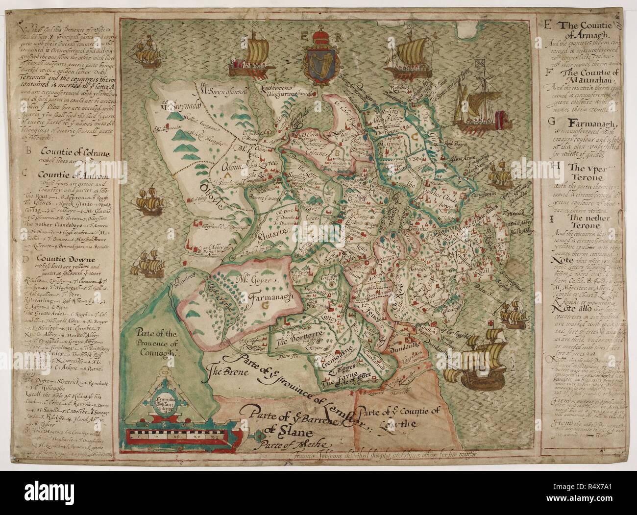 Map of Ulster. England; second half of 16th century. [Whole map] Map of ...