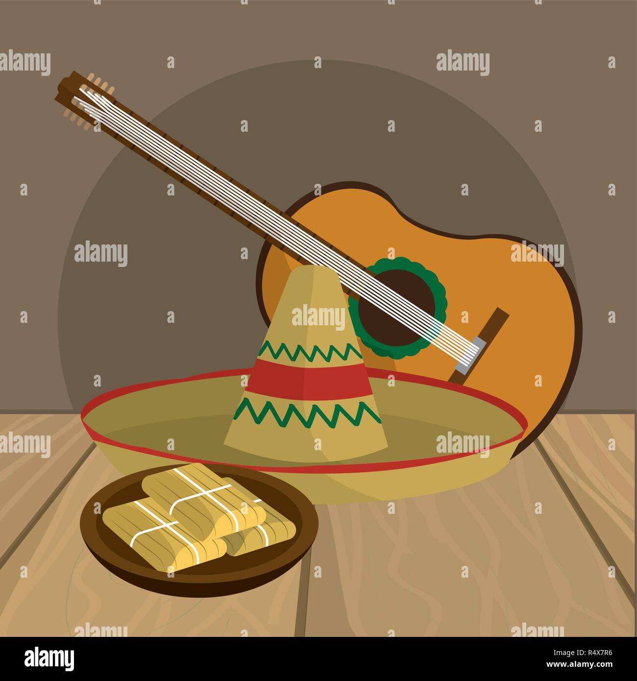 delicious mexican food cartoon vector illustration graphic design Stock ...