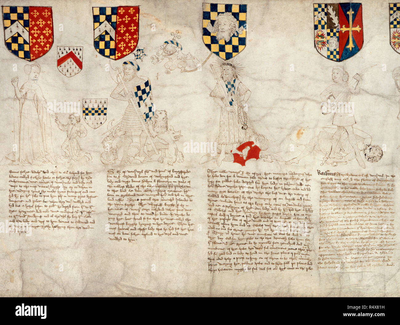 Earls of Warwick, [Figures 20-23] Dame Felicia, daughter and heiress of ...