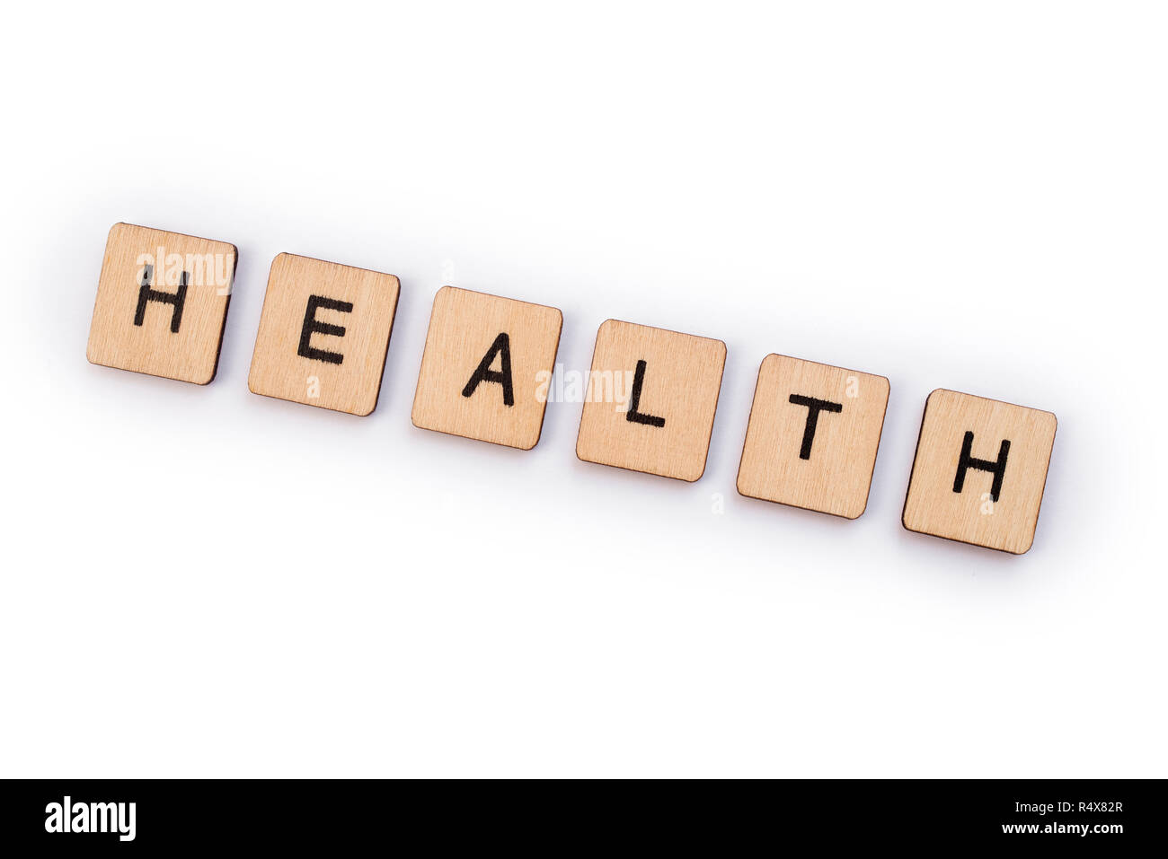 The word HEALTH spelt with wooden letter tiles Stock Photo - Alamy