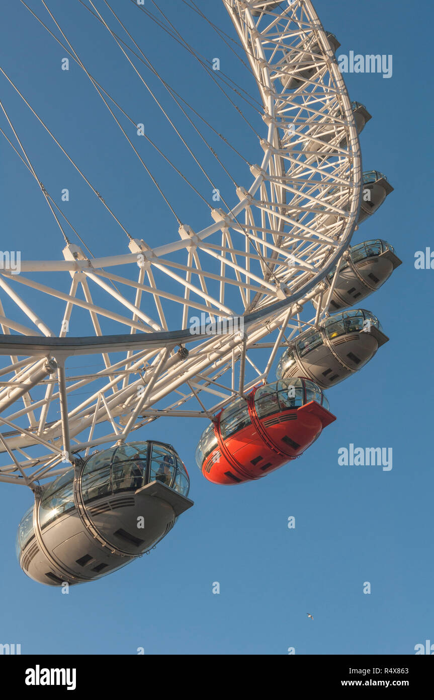 The London Eye, or the Millennium Wheel located on South Bank of the ...