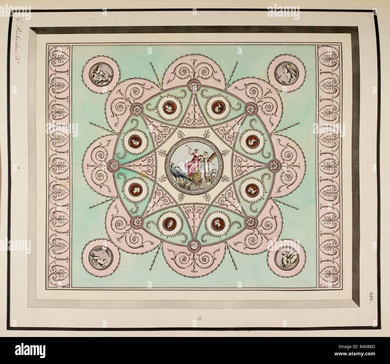 Design for a ceiling. A Book of Ceilings. London, 1776. Source: 55.i.18 ...