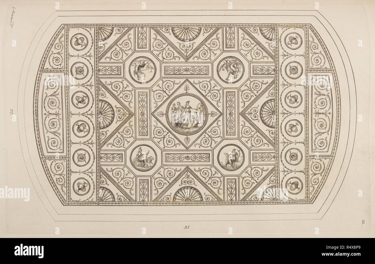 Ceilings, composed in the style of the Antique Grotesque. A series of ...