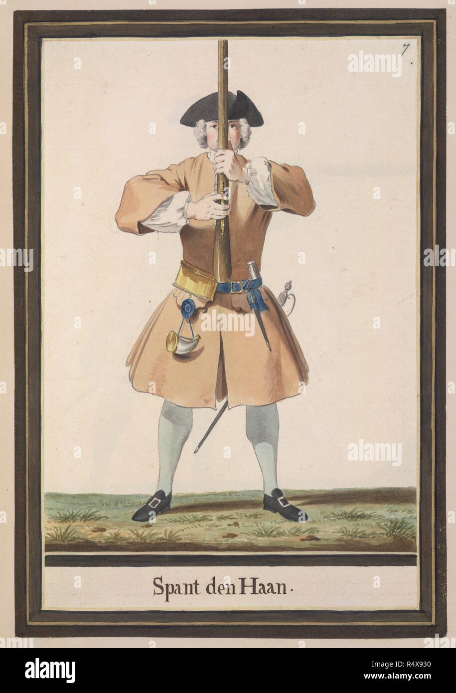 Soldier with musket. Drawings of Dutch Military Costurmes and Musket ...