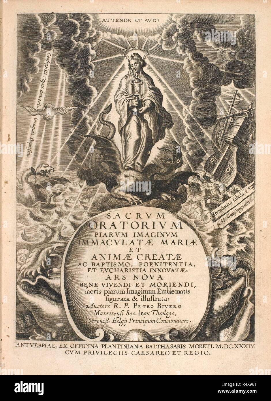 Frontispiece to 'Sacrum oratorium piarum'. Sacrum oratorium piarum ...