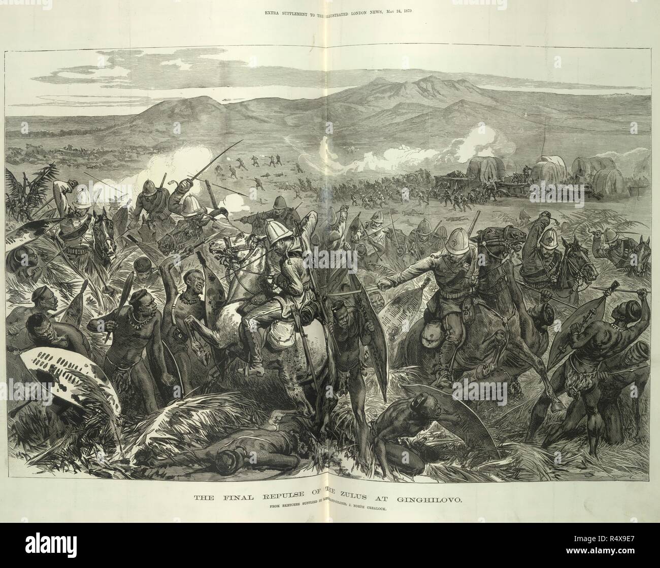 The final repluse of the Zulu's at Ginghilovo. From sketches provided ...