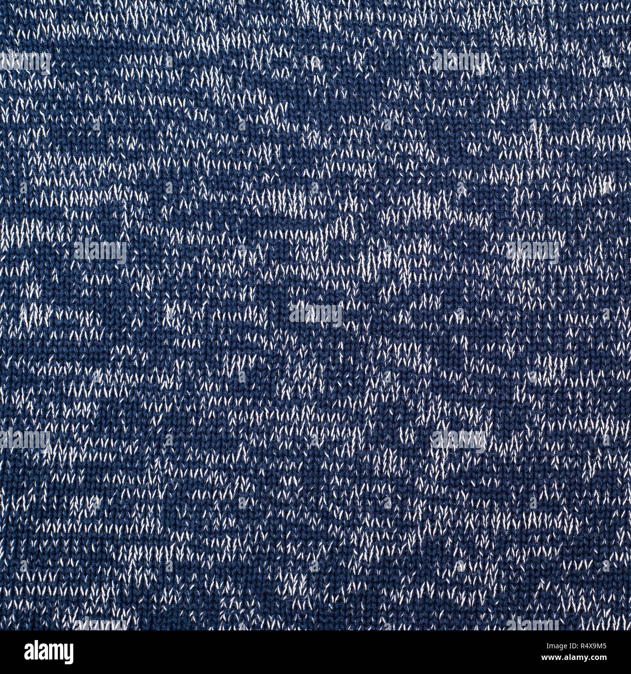 motley blue knitted fabric, full frame Stock Photo - Alamy