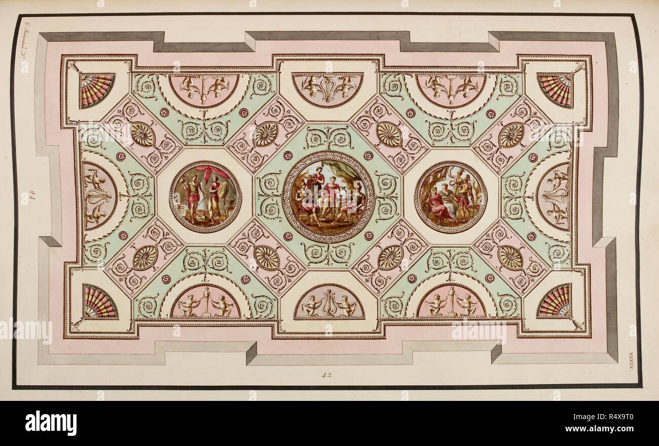 Ceilings, composed in the style of the Antique Grotesque. A series of ...