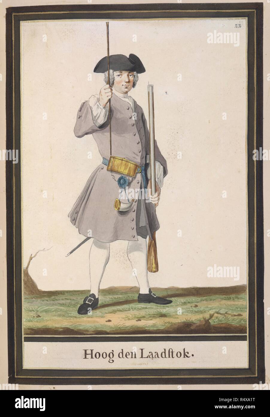 Soldier with musket. Drawings of Dutch Military Costurmes and Musket ...