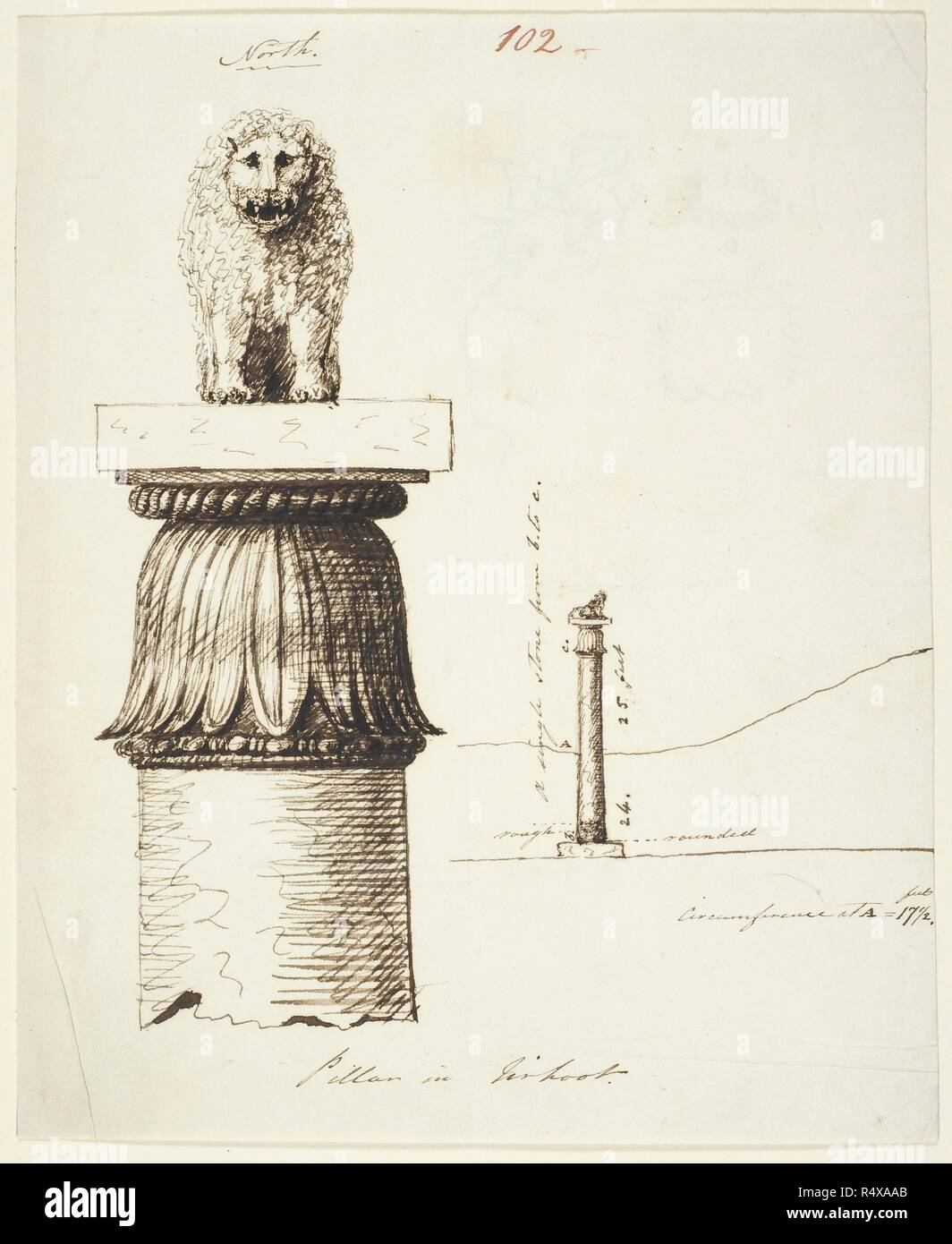 Lion pillar hi-res stock photography and images - Alamy