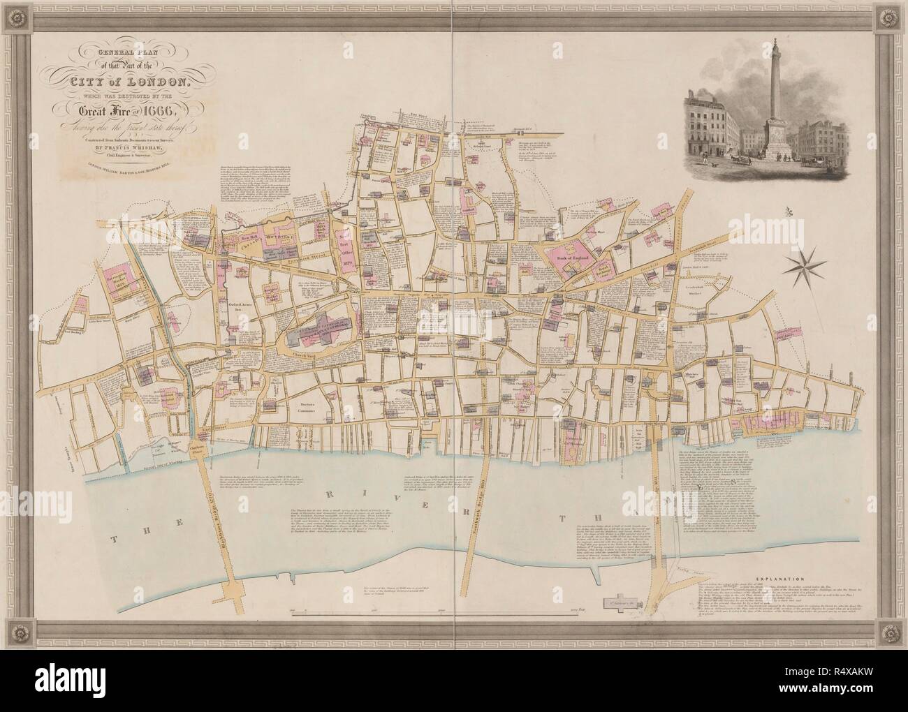 1666 london map hi-res stock photography and images - Alamy