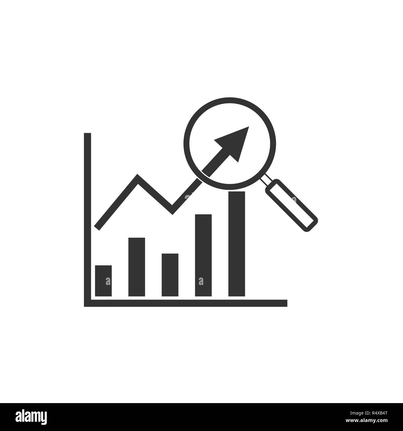 Magnifying glass statistics pie Stock Vector Images - Alamy