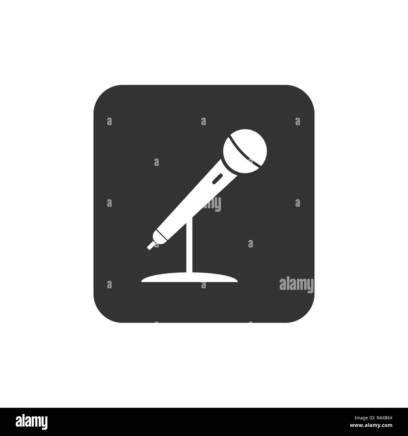 Vector illustration, flat design. Microphone mic icon Stock Vector ...