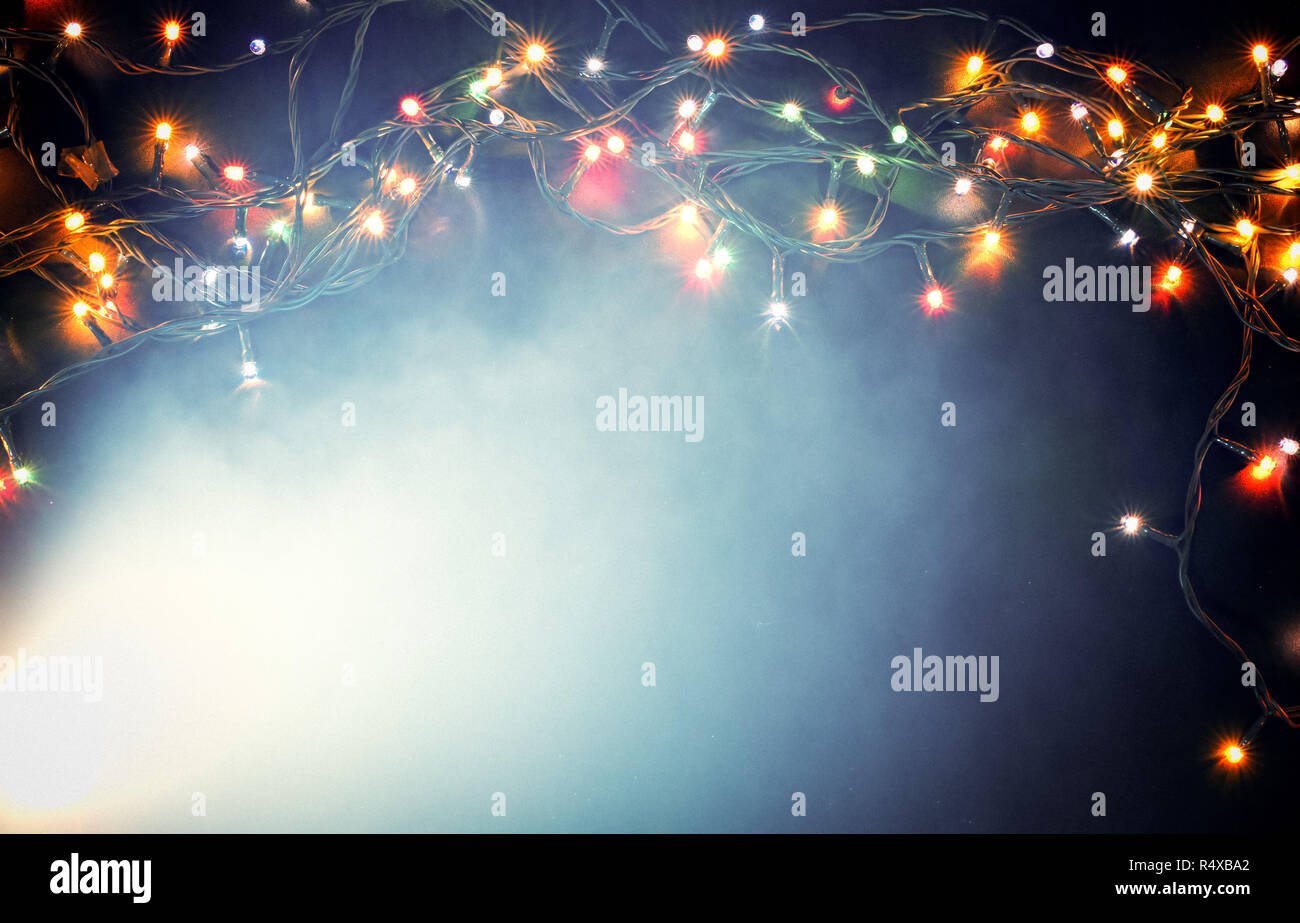 colorful christmas lights background Stock Photo - Alamy