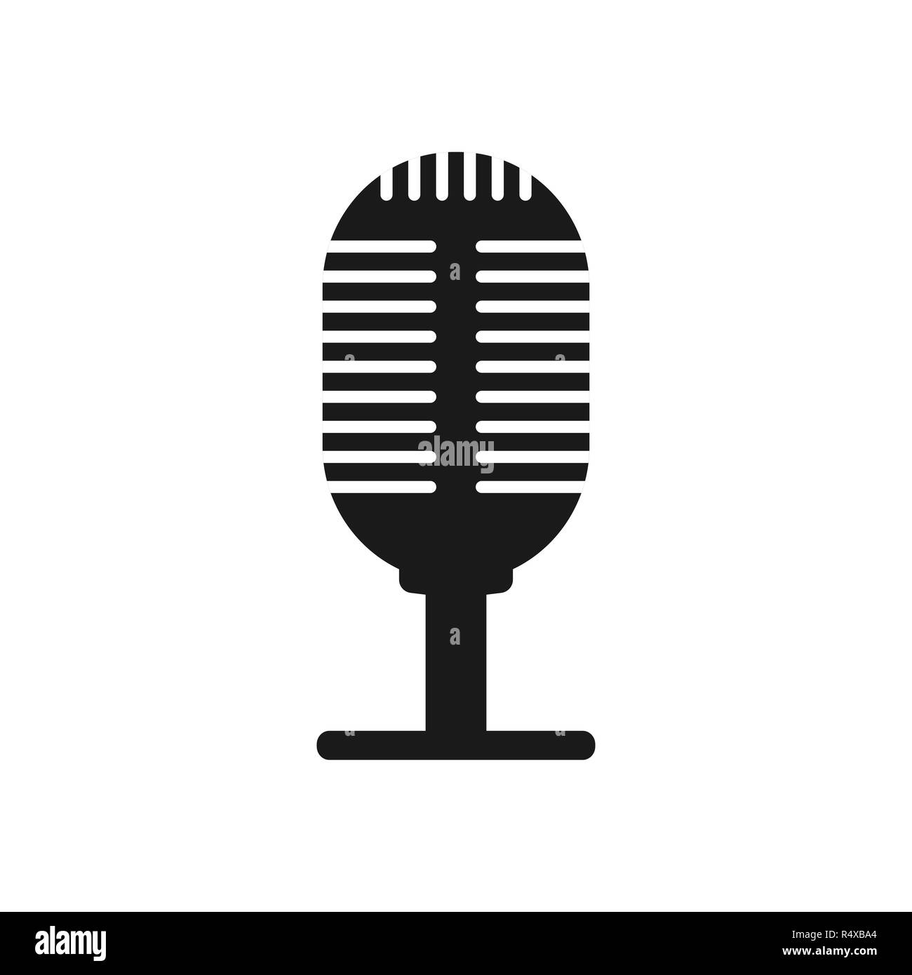 Vector illustration, flat design. Microphone mic icon Stock Vector ...