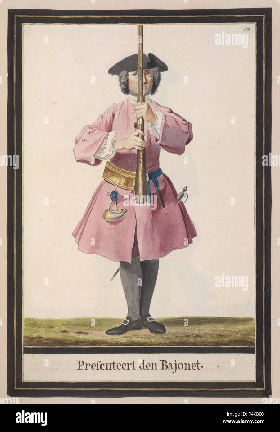 Soldier with musket. Drawings of Dutch Military Costurmes and Musket ...