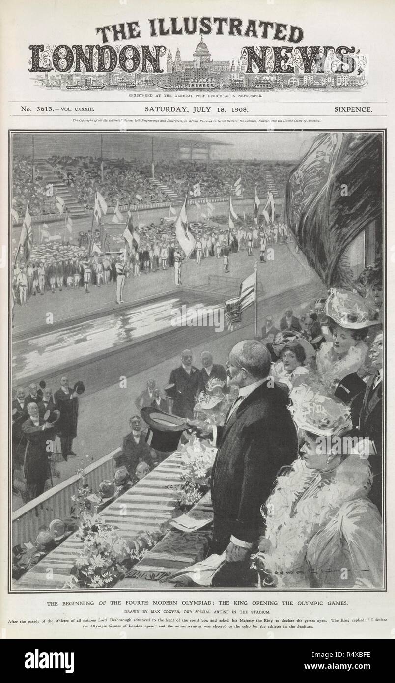 'The beginning of the fourth modern Olympiad : the King (Edward VII ...