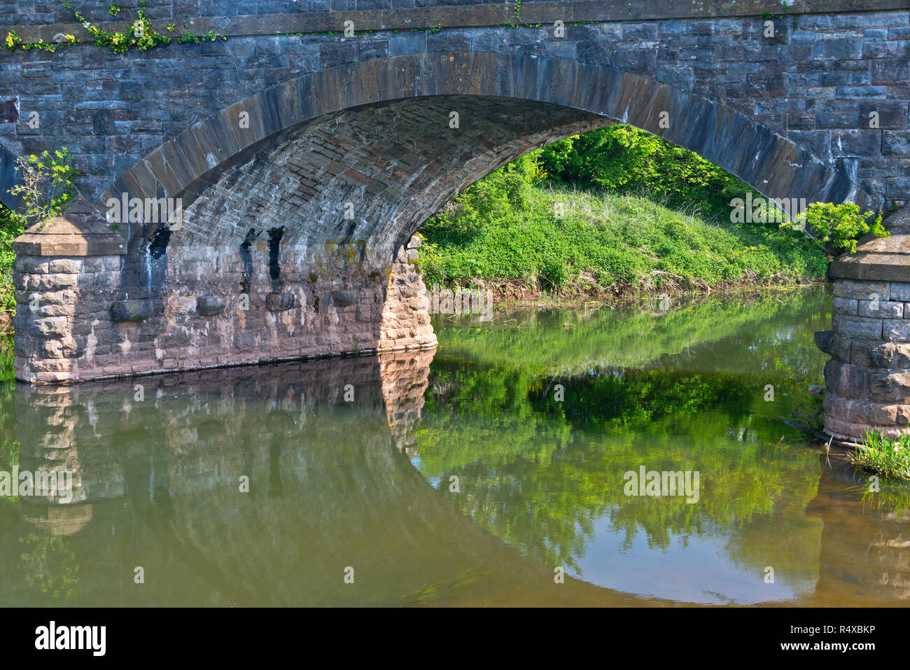A disused bridge over the River Tone on the outskirts of Creech St ...