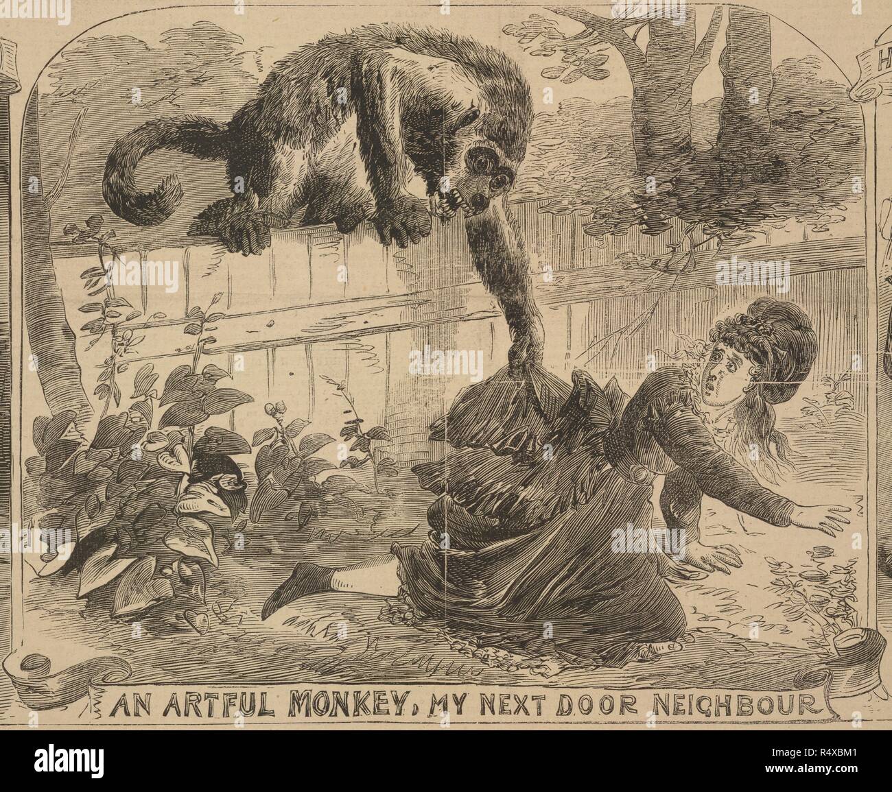 'An artful monkey, my next door neighbour'. Illustrated Police News ...