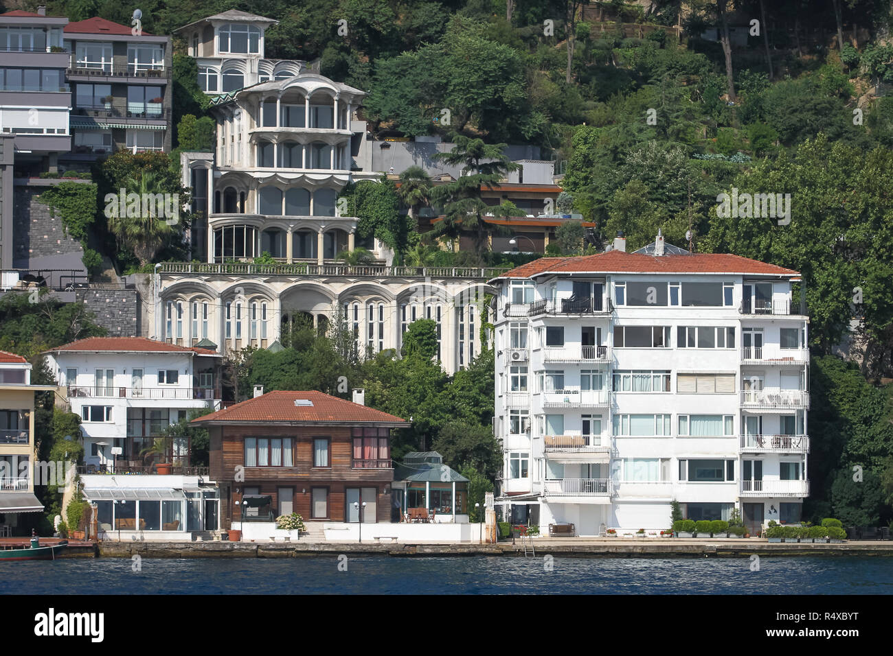 Buildings in Bosphorus Strait Side of Istanbul City, Turkey Stock Photo ...