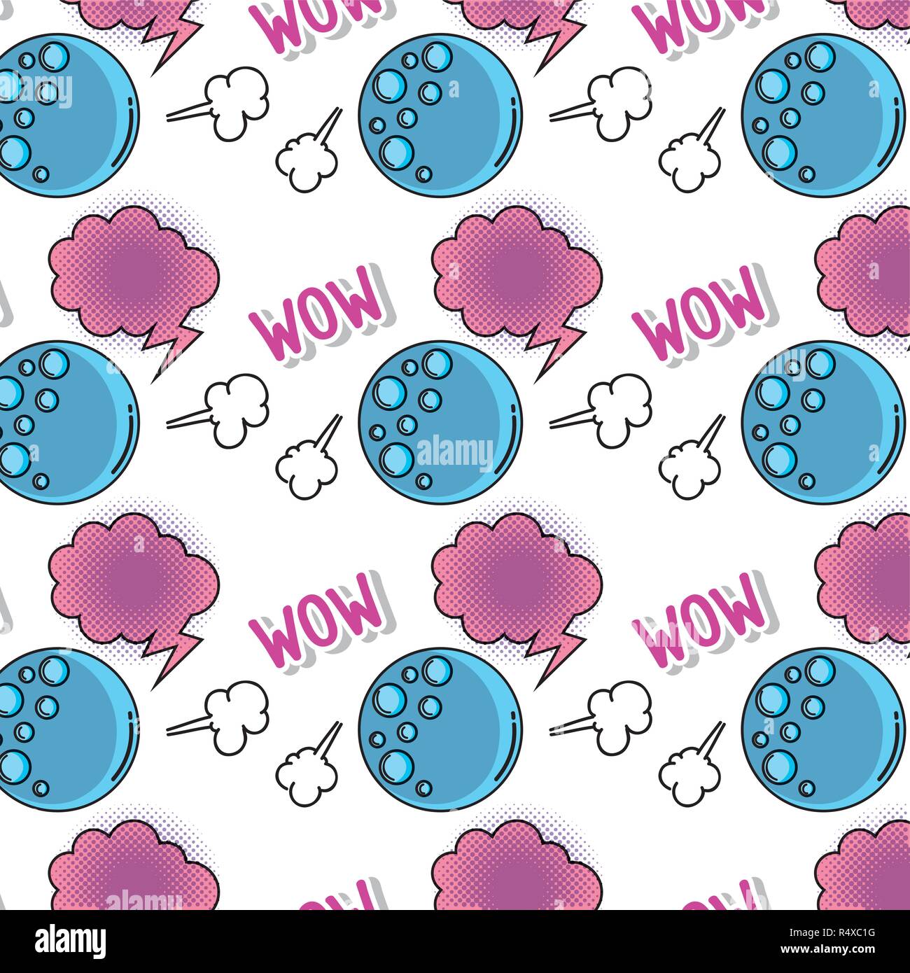 set icons pop art style pattern vector illustration design Stock Vector ...