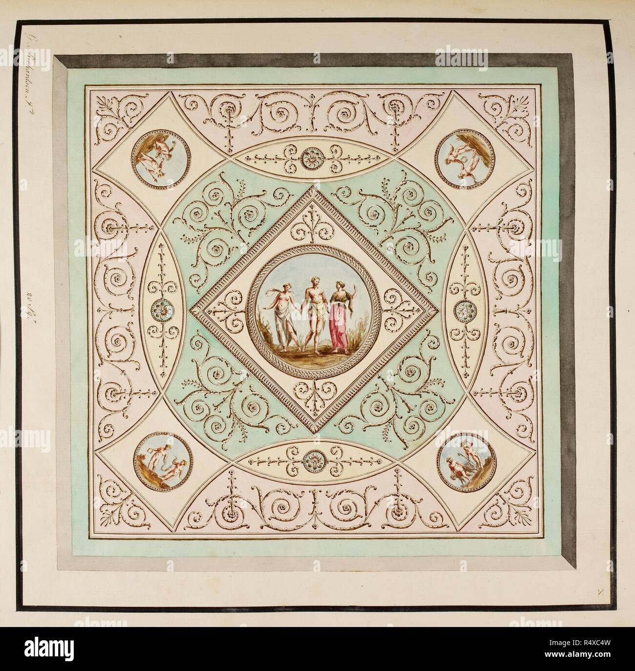 Design for a ceiling. A Book of Ceilings. London, 1776. Source: 55.i.18 ...